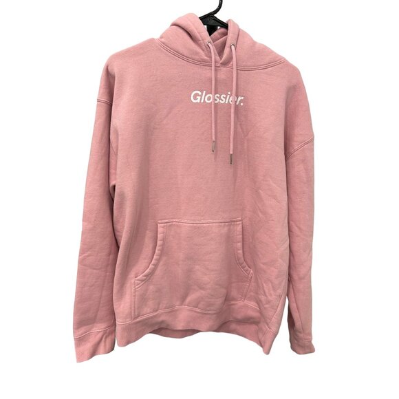 Glossier | Sweaters | Glossier Pink Pullover Long Sleeve Hoodie ...